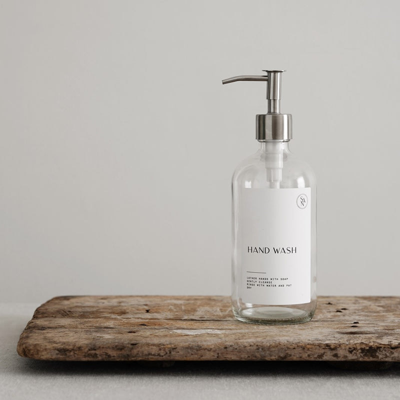 Duo Luxury Clear Glass Pump Bottles With Metal Pump Lid 500ml - Deux K ...