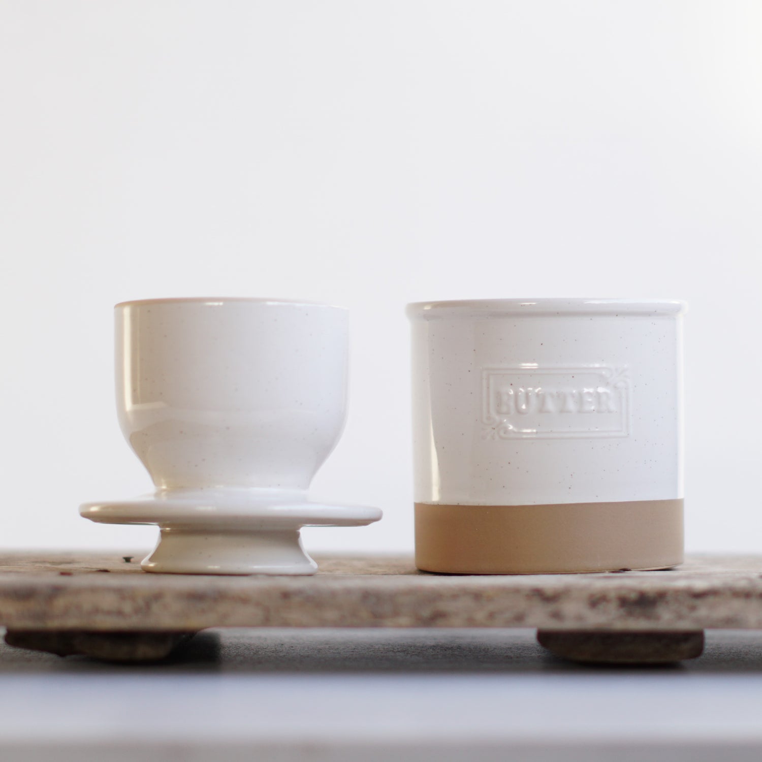 Ceramic Butter Bell Crock With Dish - Beurre – So At Nature