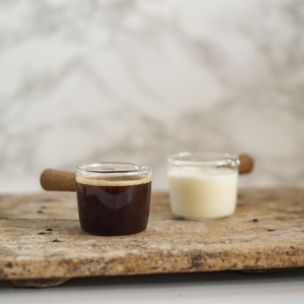 Glass Liquid Dressing Saucer with Wooden Handle – So At Nature