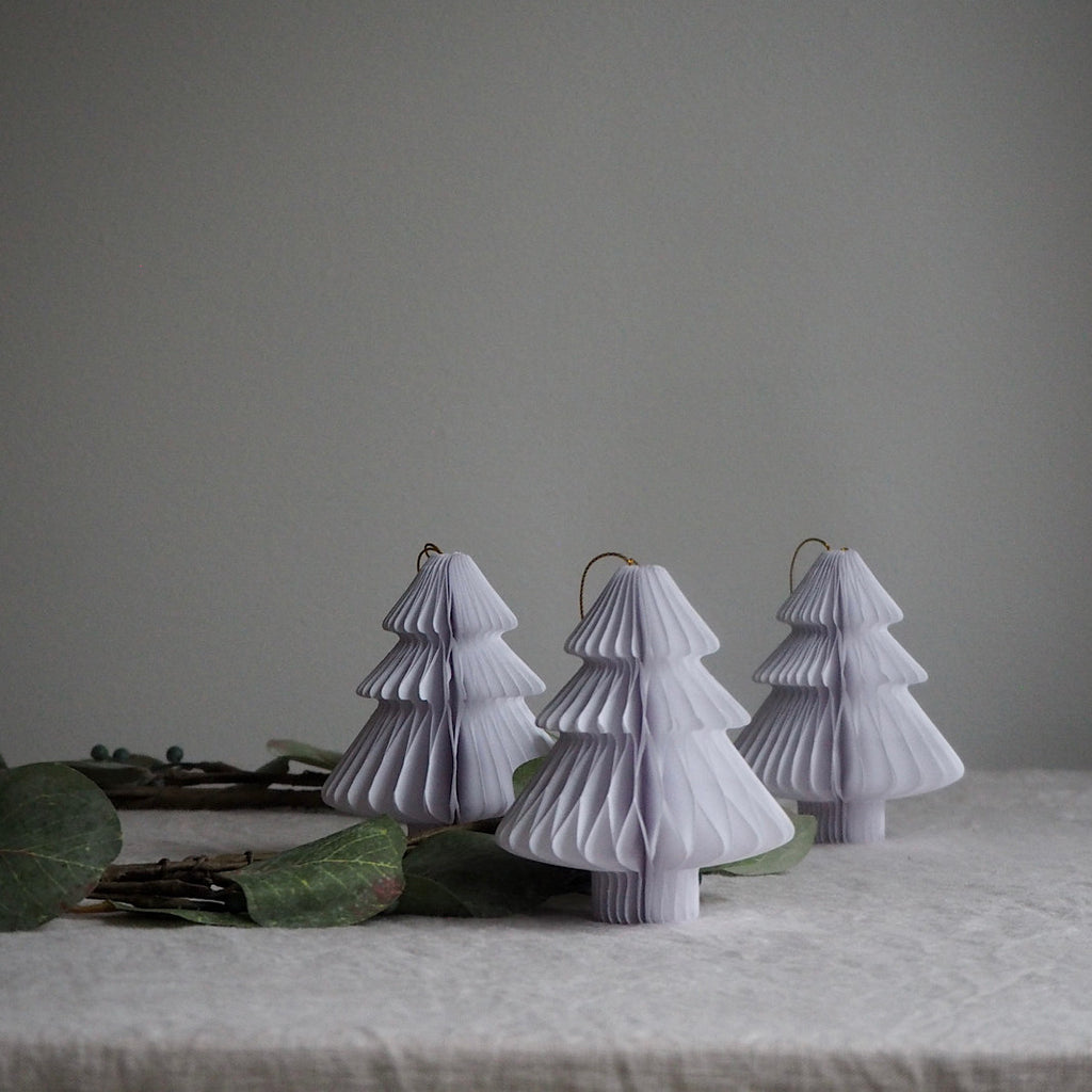 White Tree Shaped Paper Christmas Decor - So At Nature